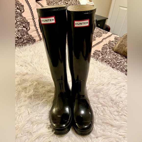 Hunter | Shoes | Hunter Womens Original Refined Tall Rain Boots Sz 8 ...